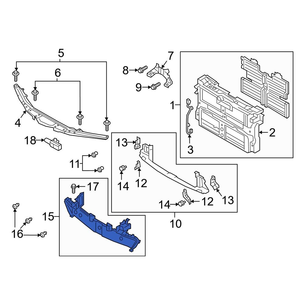 Mazda OE BFVP507M0 - Front Radiator Support Air Duct