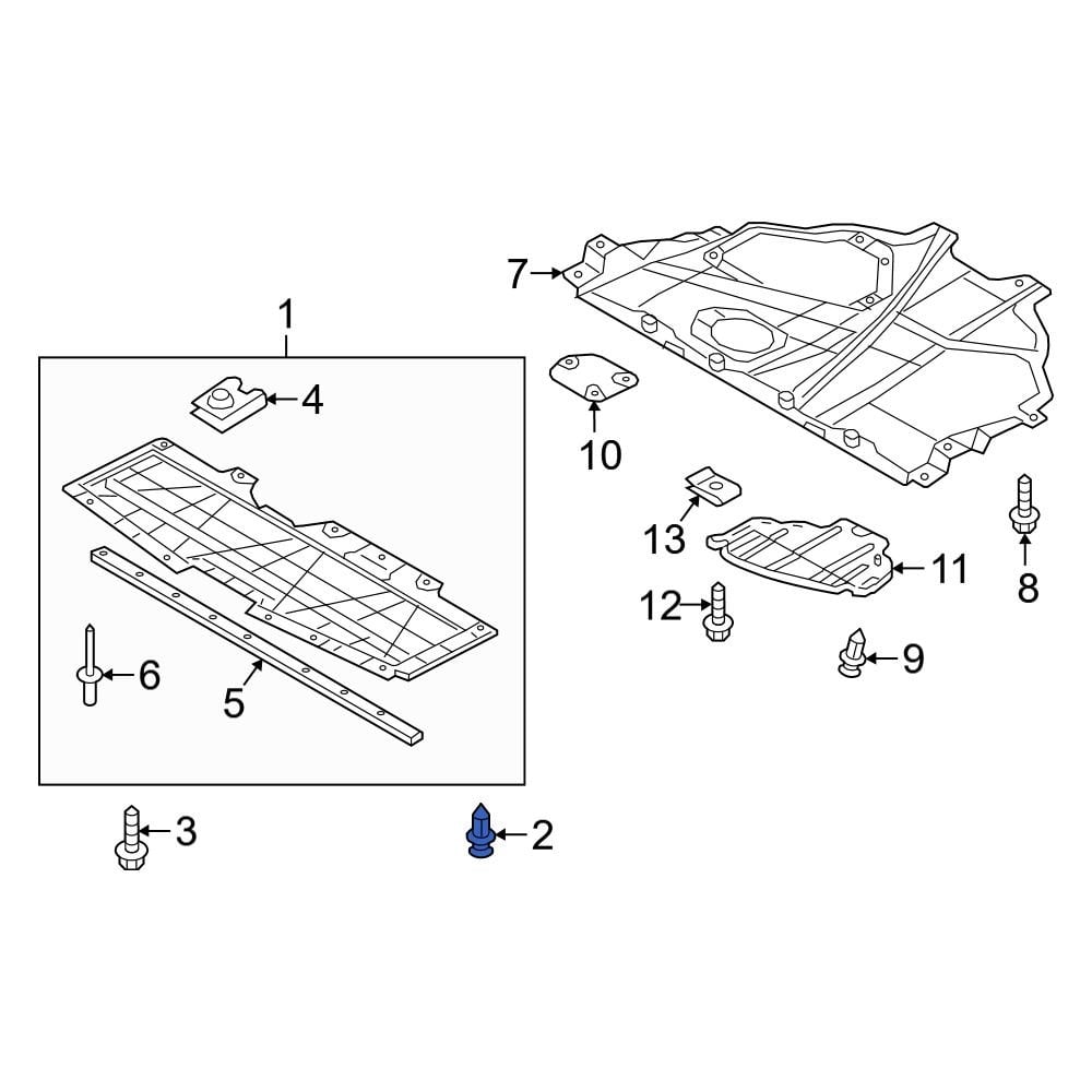 Mazda OE B45A56146A - Fender Liner Retainer