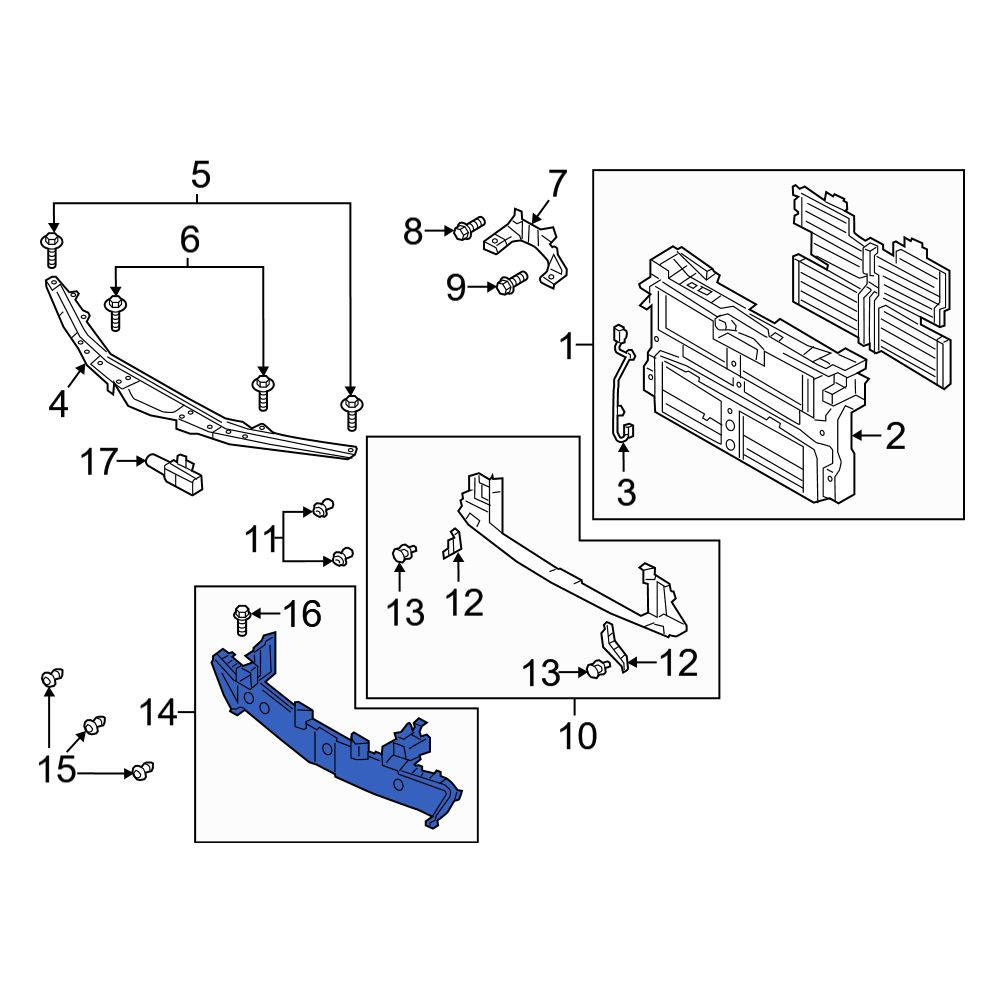 Mazda OE BFVP507M0 - Front Radiator Support Air Duct