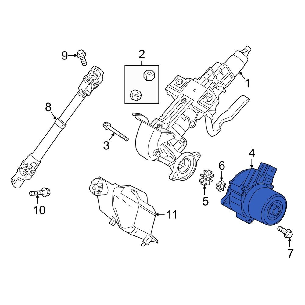 Mazda OE BDGF6788ZC - Steering Column Control Module