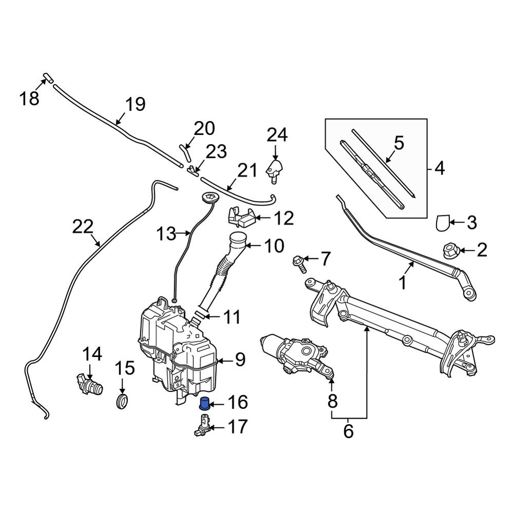 Mazda OE NA1P67488 - Washer Fluid Level Sensor