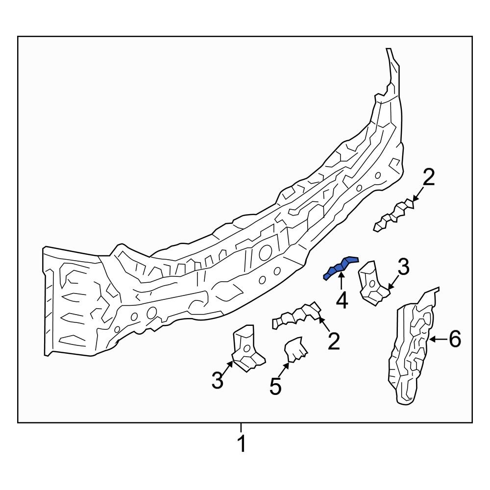 Mazda OE KD5370753 - Center Rear Body Panel Bracket