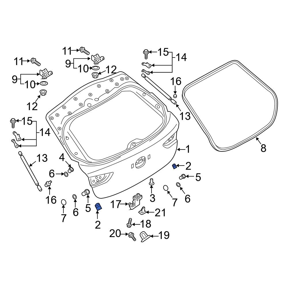 Mazda OE GHP958867 - Rear Liftgate Drain Plug