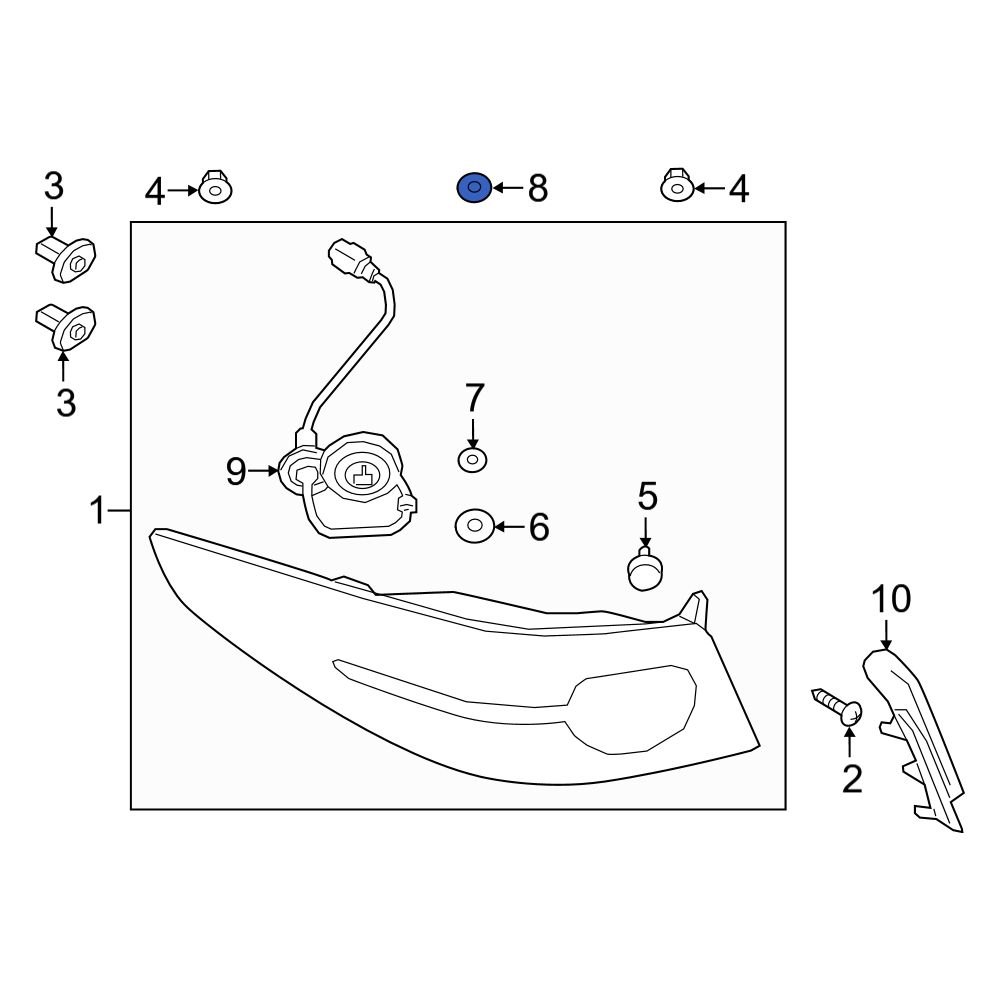 Mazda OE GA7B51146 - Tail Light Grommet