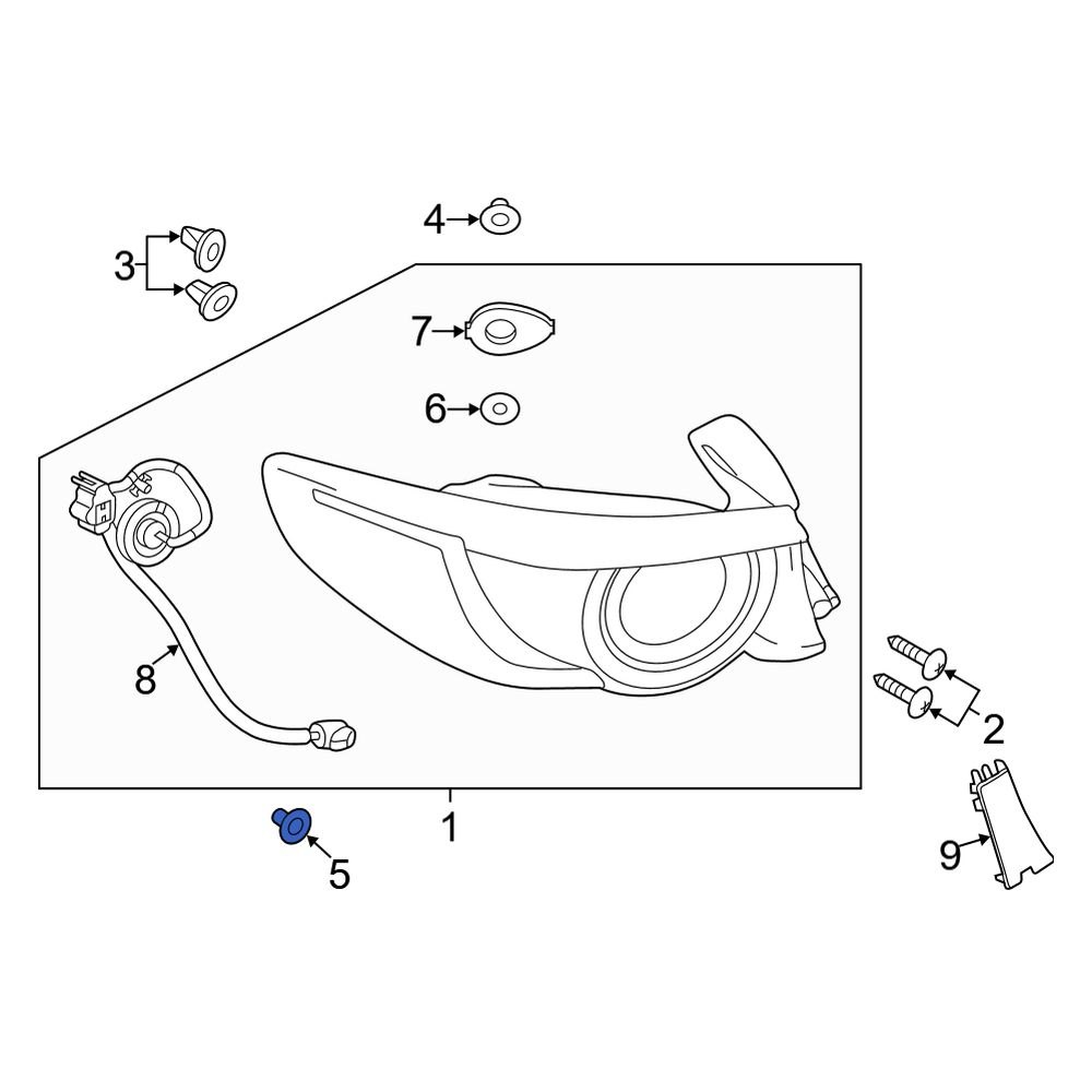 Mazda OE GA7B51146 - Tail Light Grommet