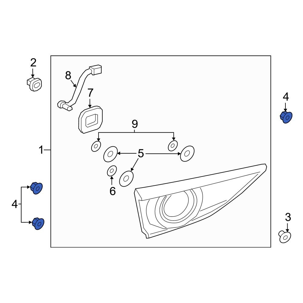 Mazda OE GA7B51146 - Tail Light Grommet