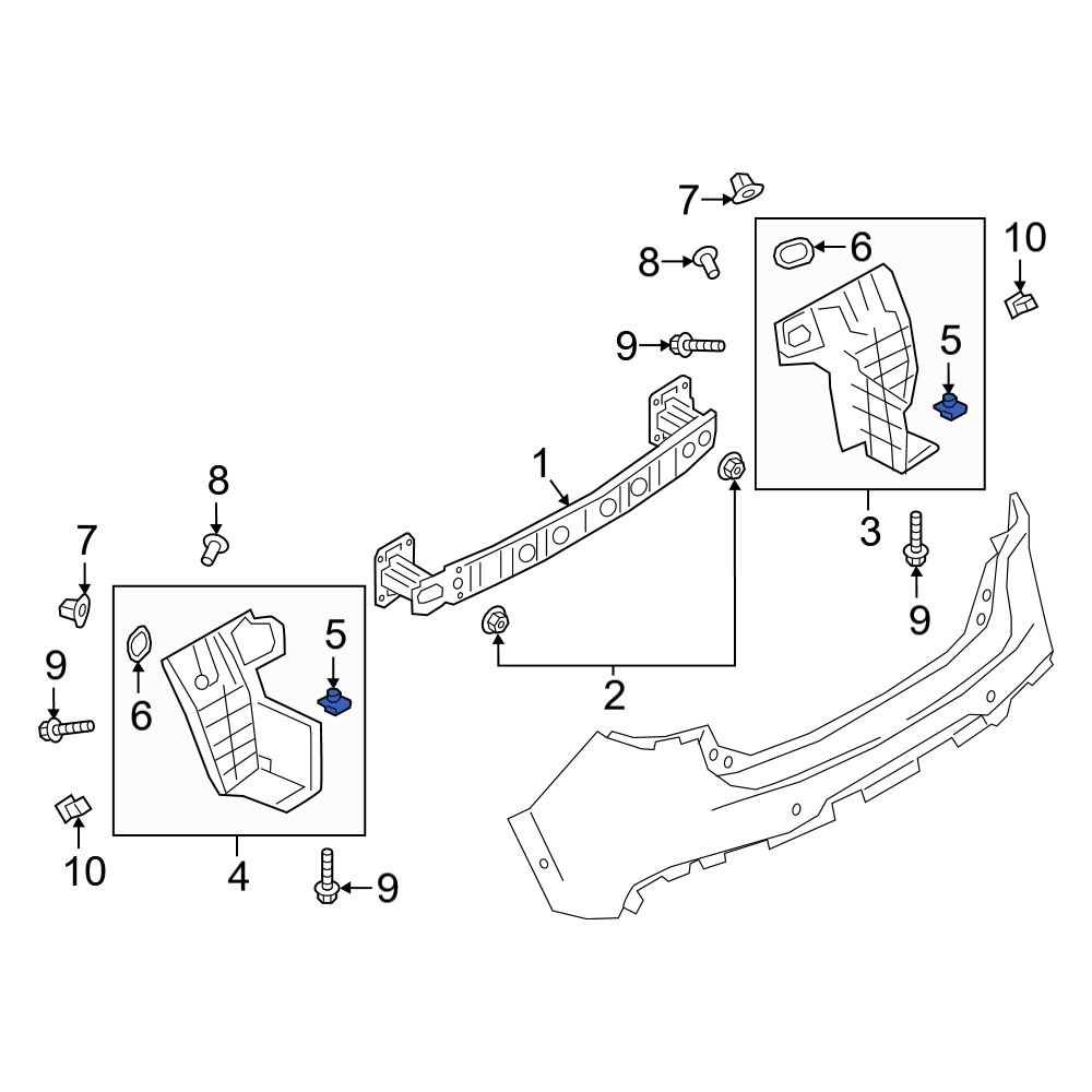 Mazda OE C27450133 - Radiator Support Access Cover Clip