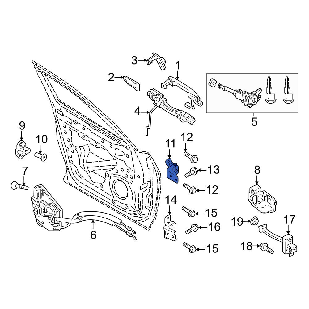 Mazda OE KD5359210A - Front Left Upper Door Hinge