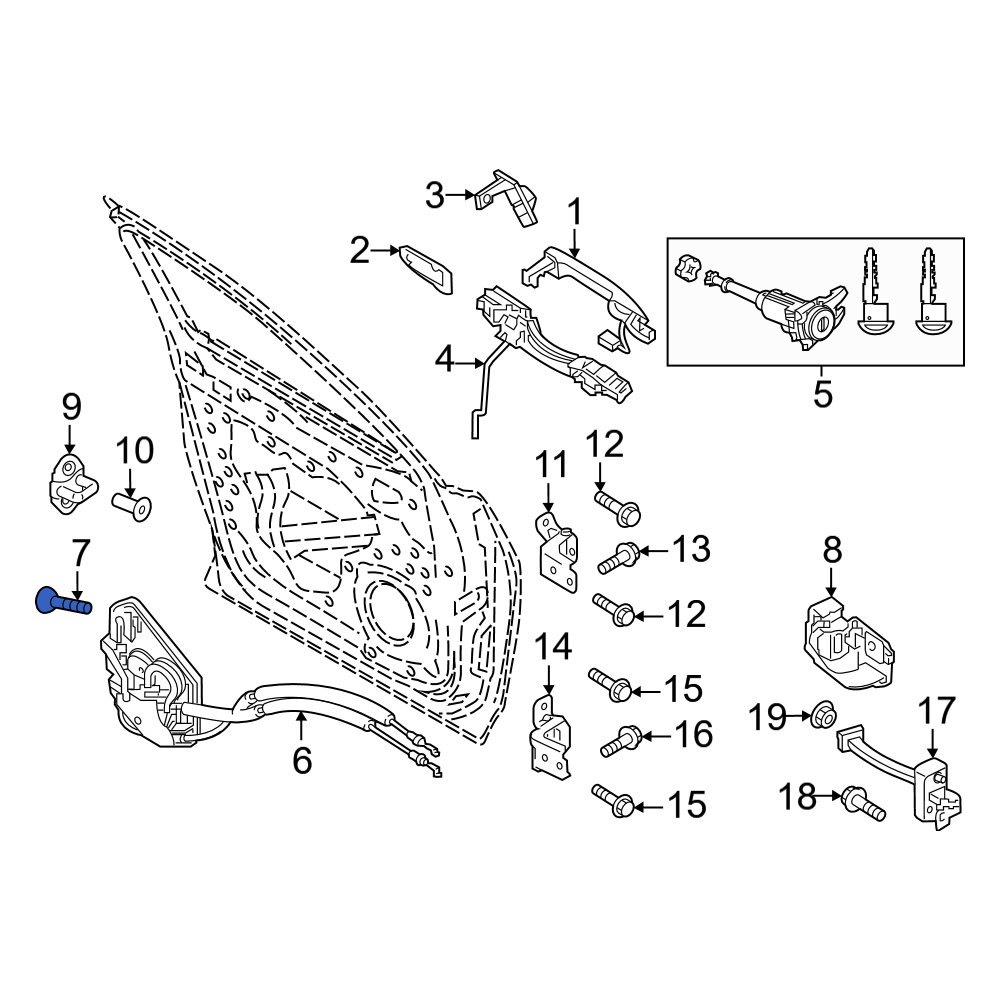 Mazda OE 9YA500602 - Door Latch Screw