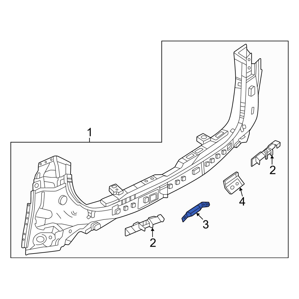 Mazda OE KD5370753 - Center Rear Body Panel Bracket