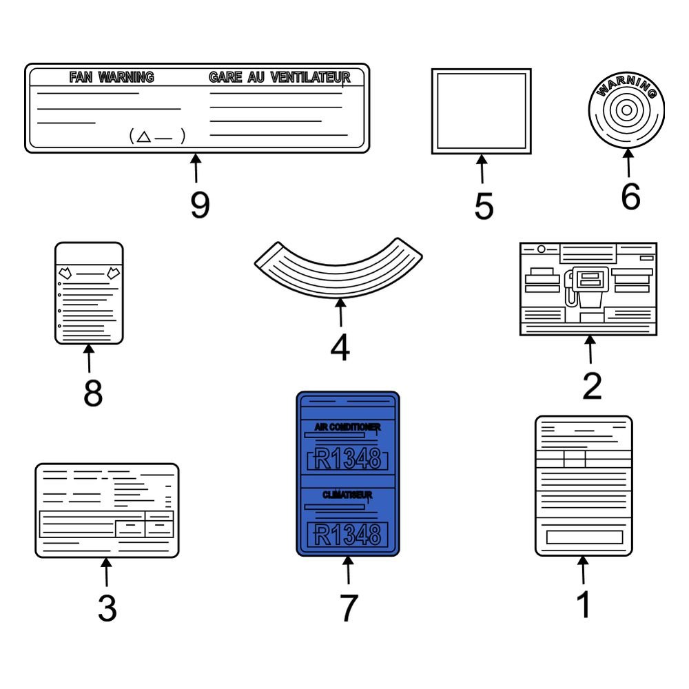 Mazda OE GK2K61439 - Caution Label
