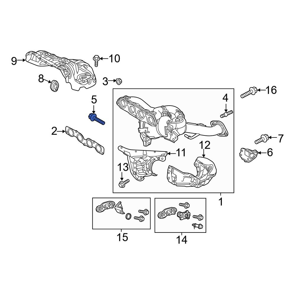 Mazda OE 9YA02A020 - Upper Exhaust Manifold Bolt