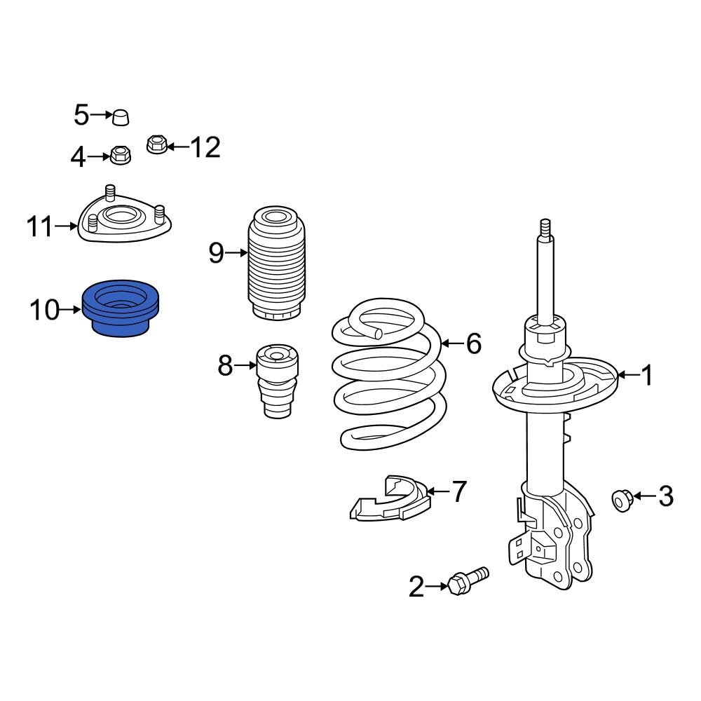 Mazda OE B45A3438XA - Front Suspension Strut Bearing