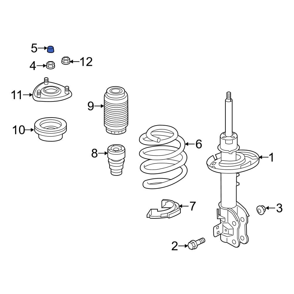 Mazda OE BBP334019A - Suspension Strut Mount Cap