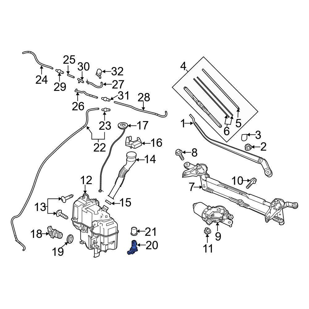 Mazda OE KD3567488 - Washer Fluid Level Sensor