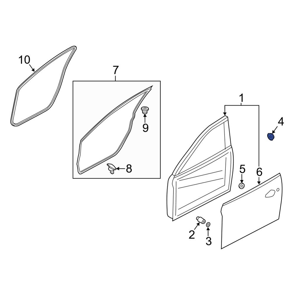 Mazda OE B00156051 - Door Cap