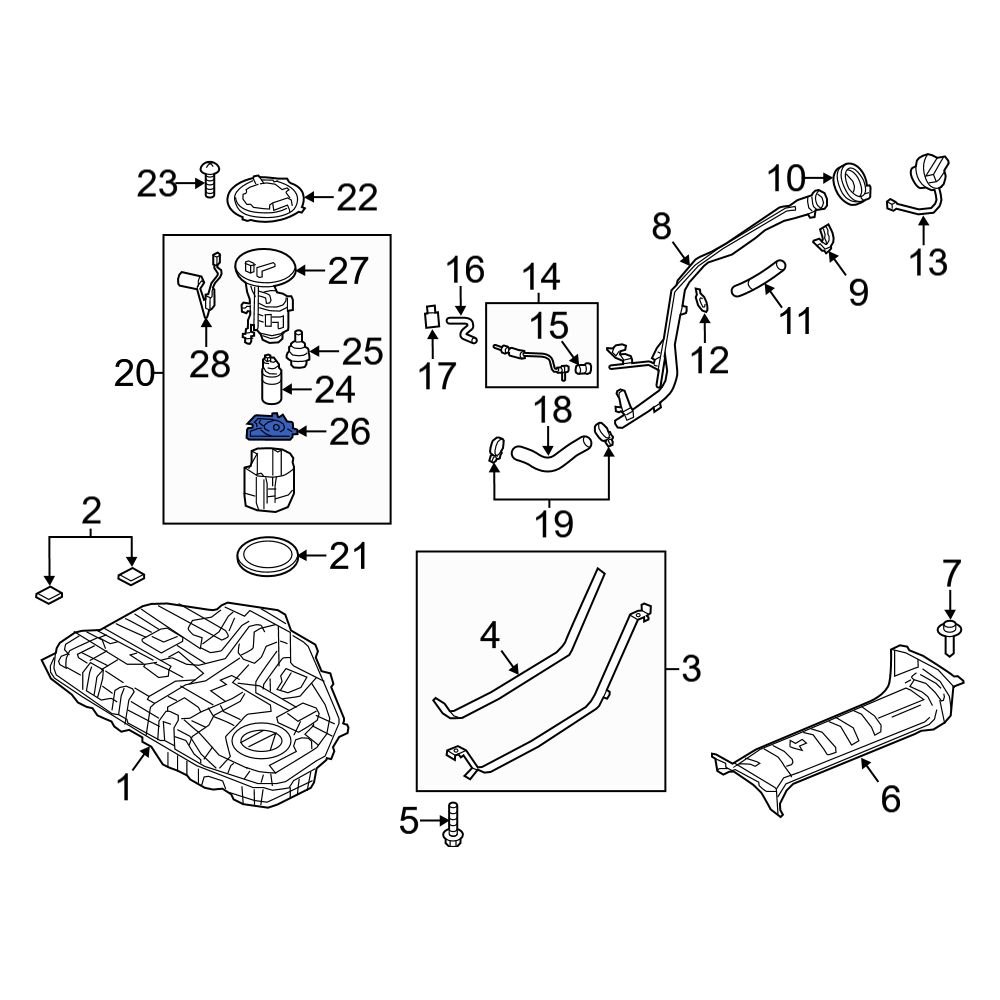 Mazda OE PE1113ZE0 - Fuel Filter