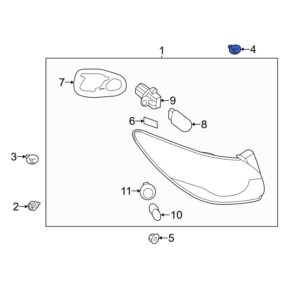 Mazda OE KD5351146B - Tail Light Clip