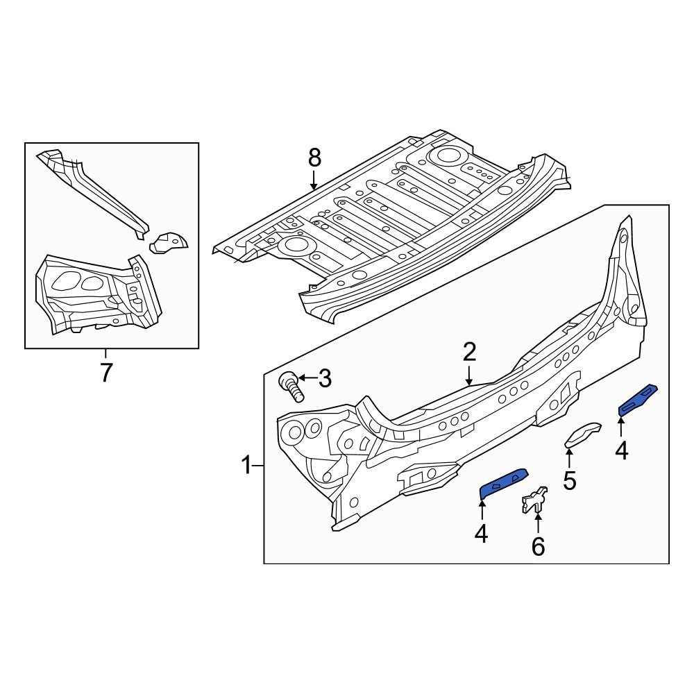 Mazda OE KD5370752A - Rear Outer Rear Body Reinforcement