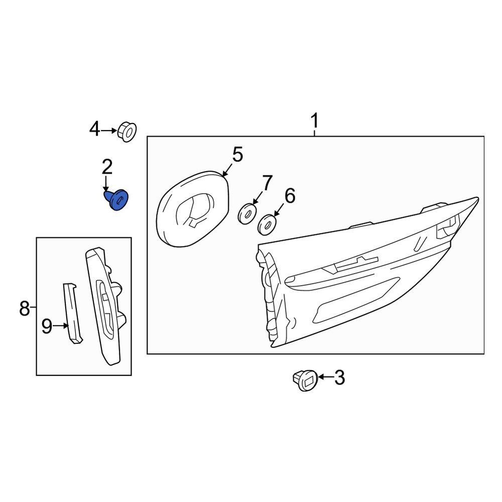 Mazda OE GA7B51146 - Tail Light Grommet