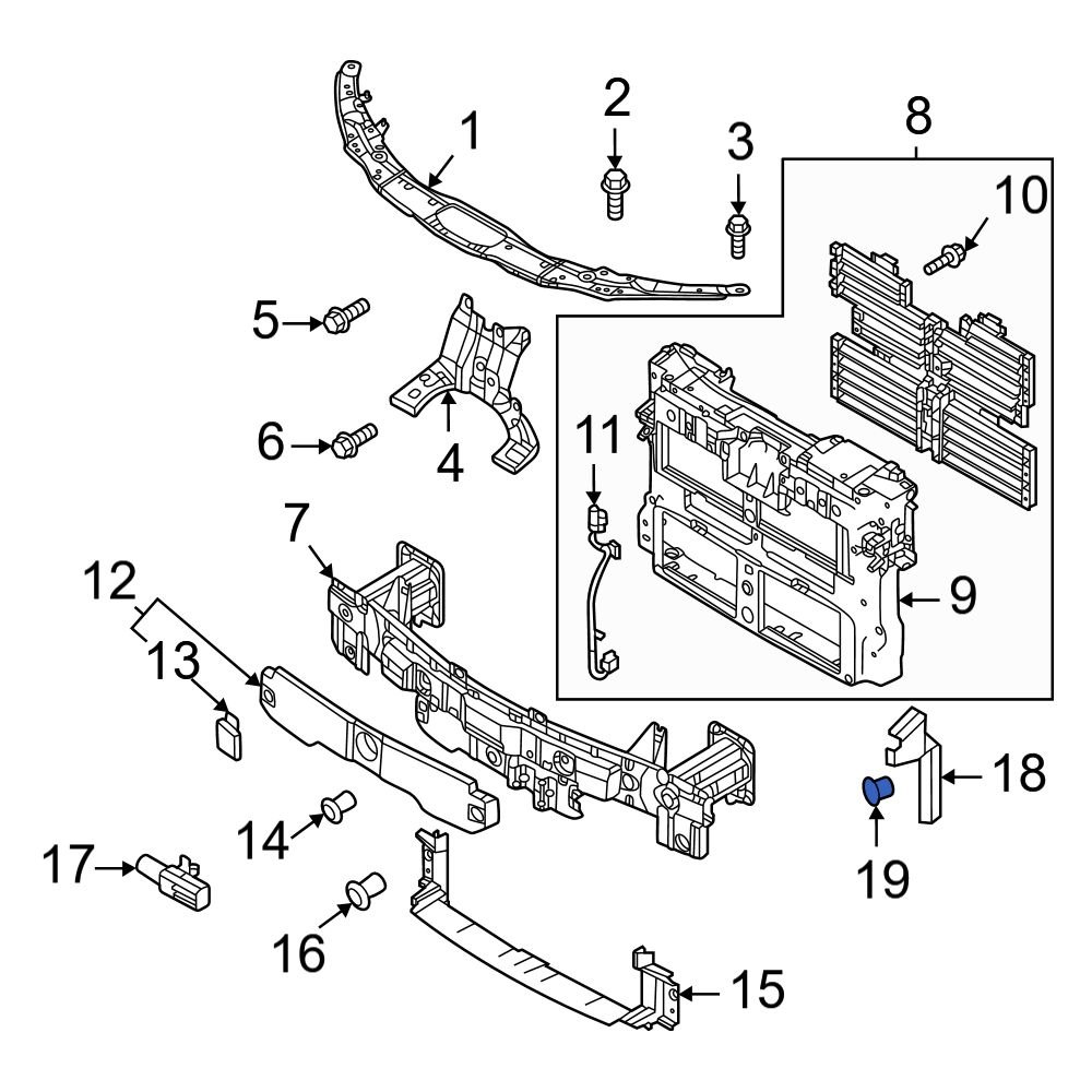 Mazda OE GD7A50EA1 - Bumper Cover Retainer