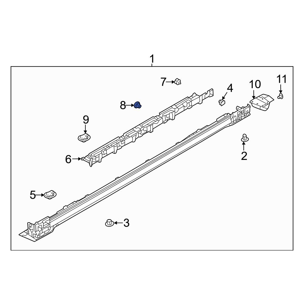 Mazda OE KD5351833 - Rocker Panel Molding Clip