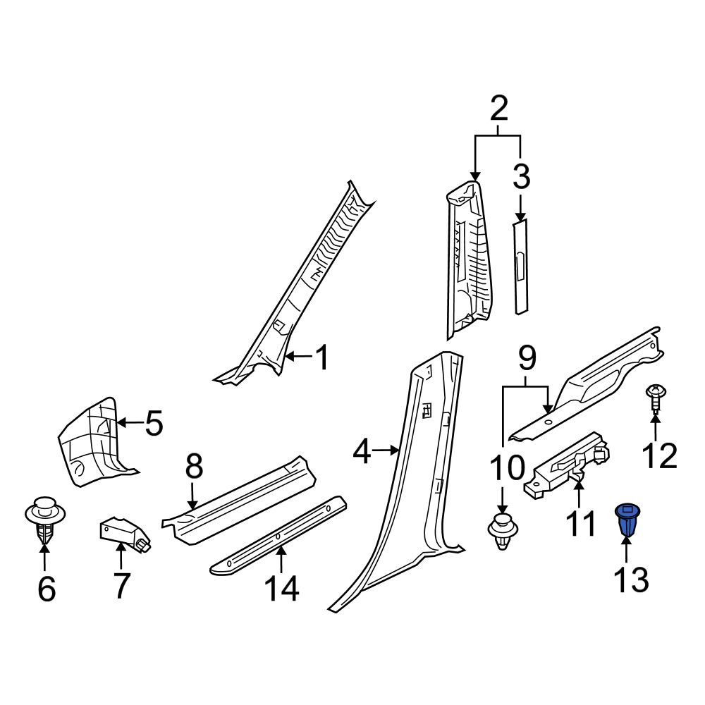 Mazda OE H26050841 - Bumper Cover Nut