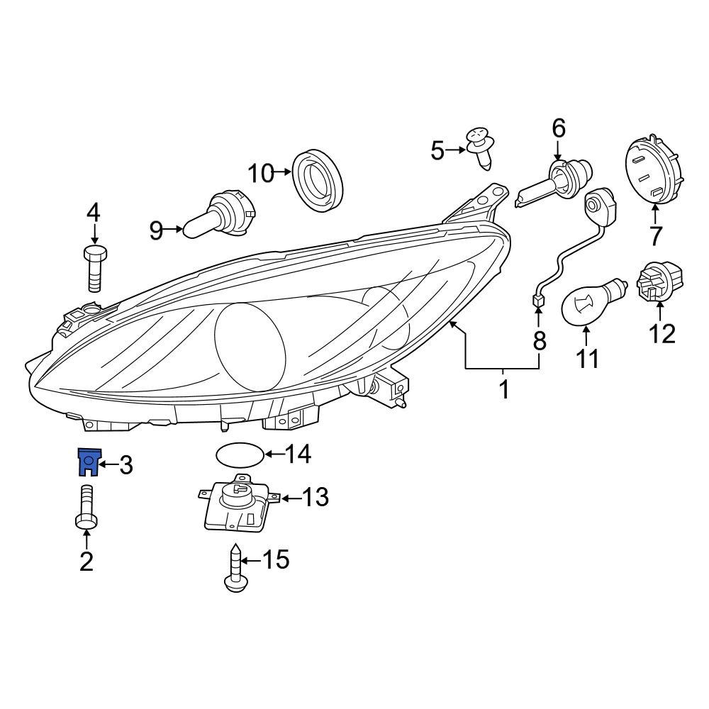 Mazda OE FB0150133C - Valance Panel Nut