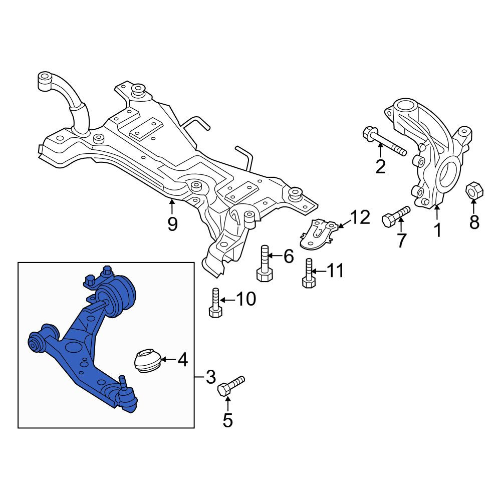 Mazda OE BBP328500A - Rear Lower Forward Suspension Control Arm