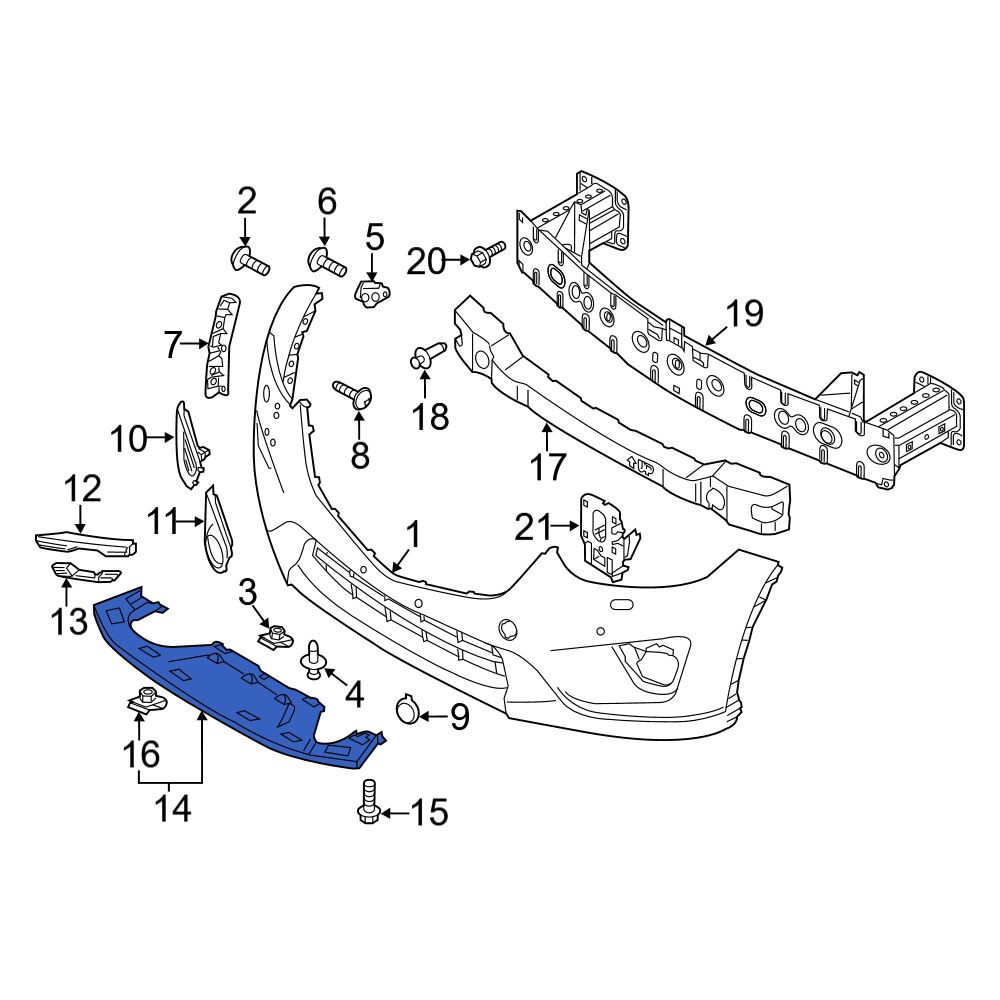Mazda OE KD53500S0A - Front Radiator Support Splash Shield