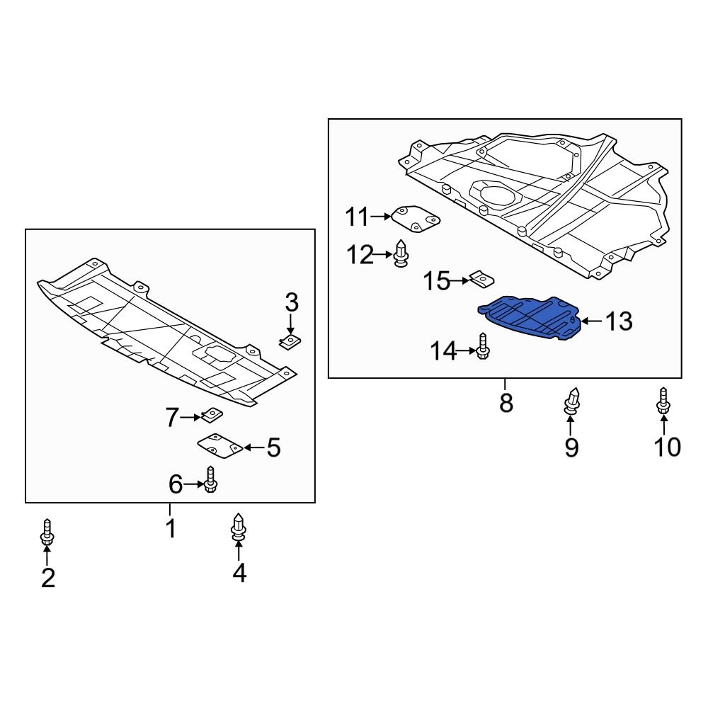 Mazda OE TK4856071 - Front Engine Oil Drain Plug Access Cover