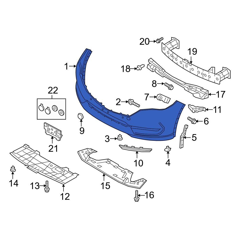 Mazda OE KL2F50031BB - Front Bumper Cover