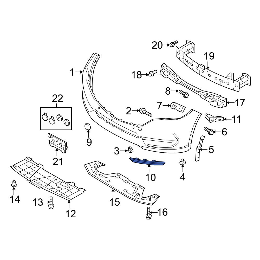 Mazda OE KB8B50C21C - Front Left Fog Light Trim
