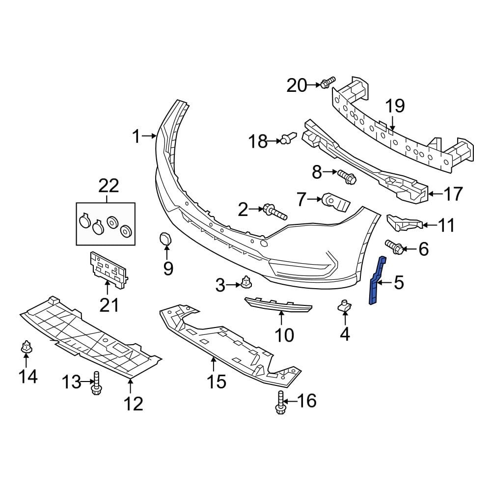 Mazda OE KB8A50163B - Front Left Bumper Guide