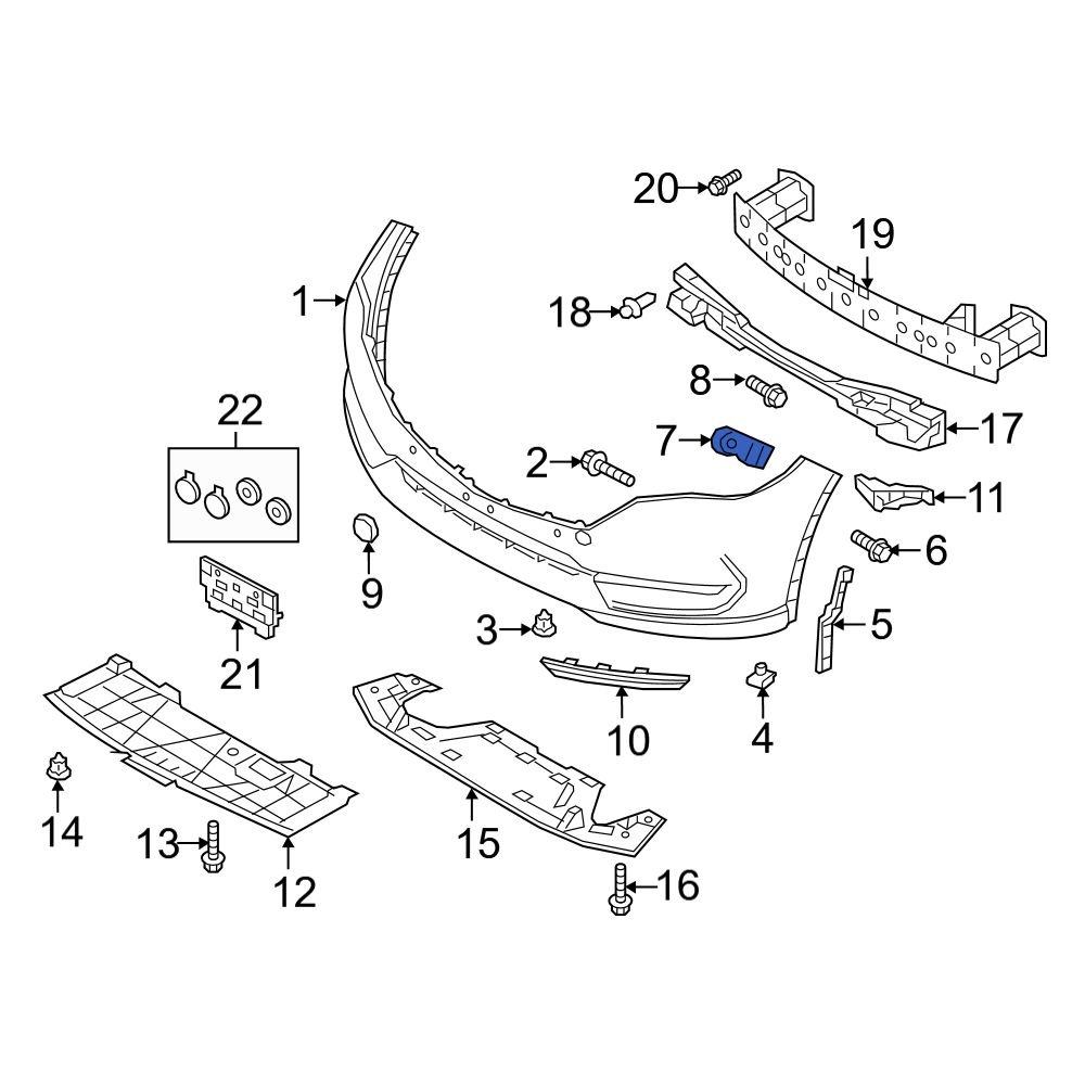 Mazda OE KB8A500T1A - Front Right Bumper Cover Bracket