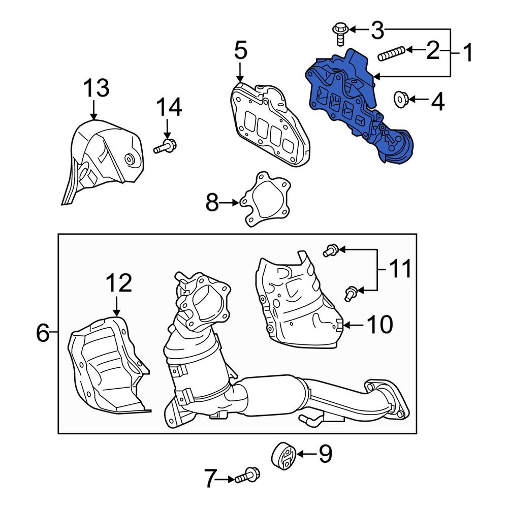 Mazda OE PY8V13450L - Exhaust Manifold