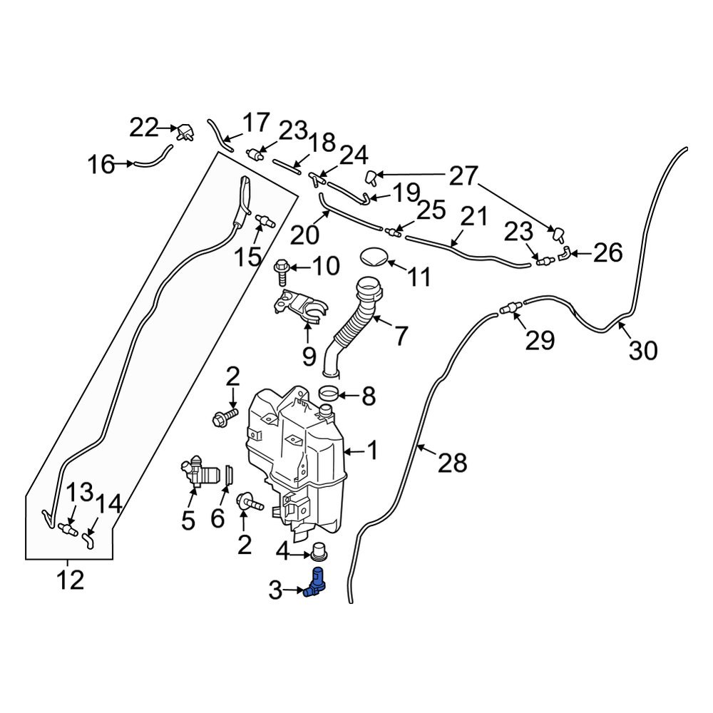 Mazda OE KD3567488 - Washer Fluid Level Sensor