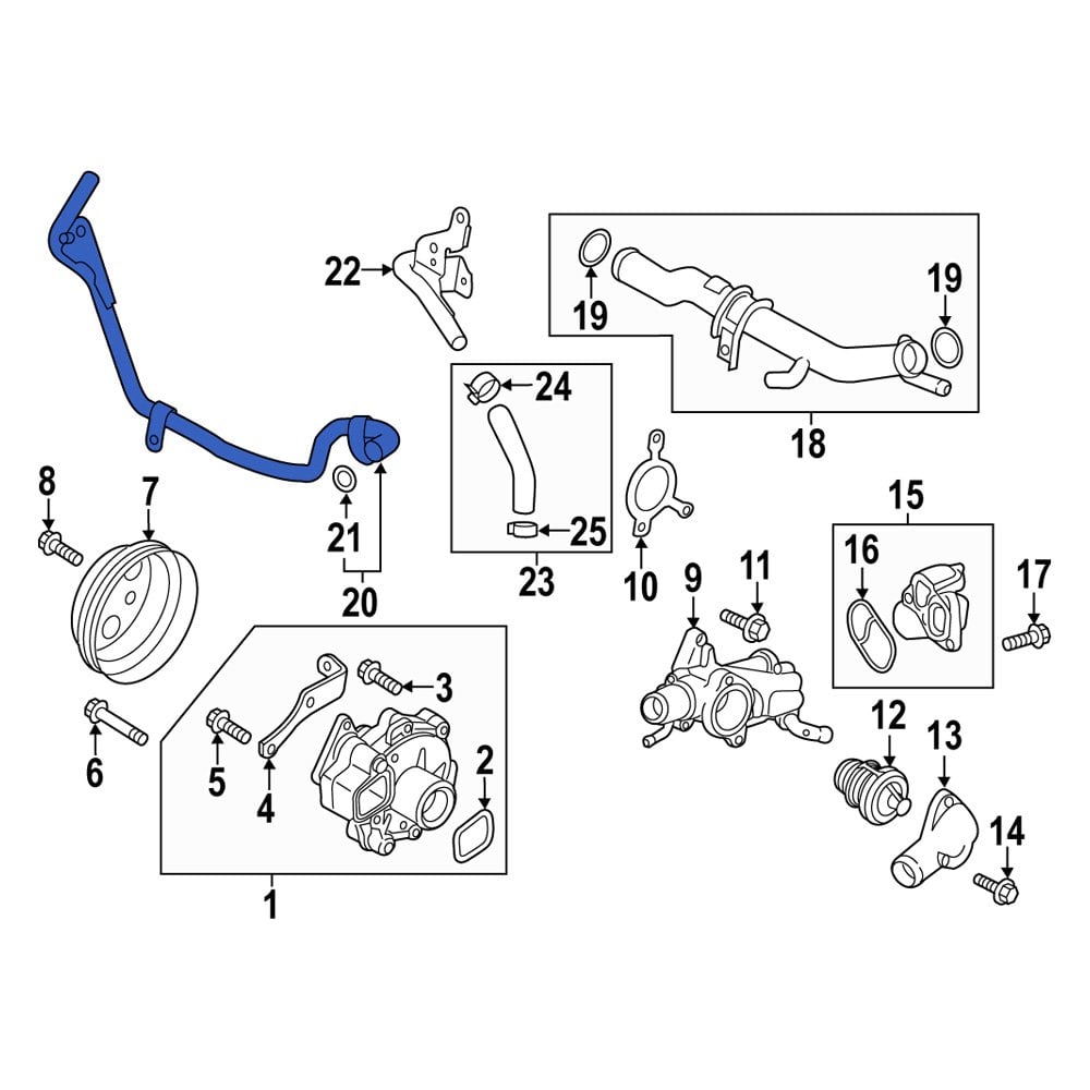 Mazda OE PY8W15540 - Engine Coolant Inlet Flange