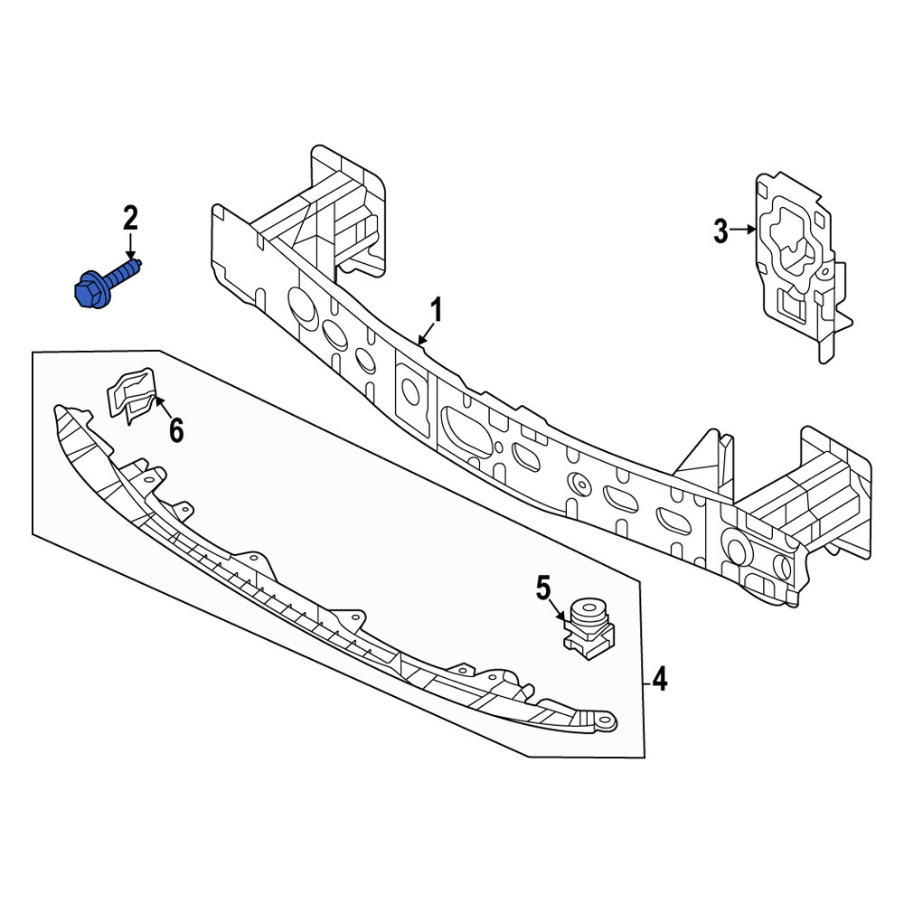 Mazda OE 9YA02101T - Bumper Impact Bar Bolt