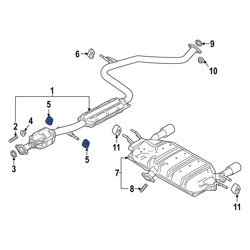 Mazda OE PY1E40061B - Rear Exhaust System Hanger