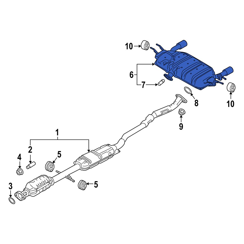 Mazda OE PY4X40100A - Exhaust Muffler