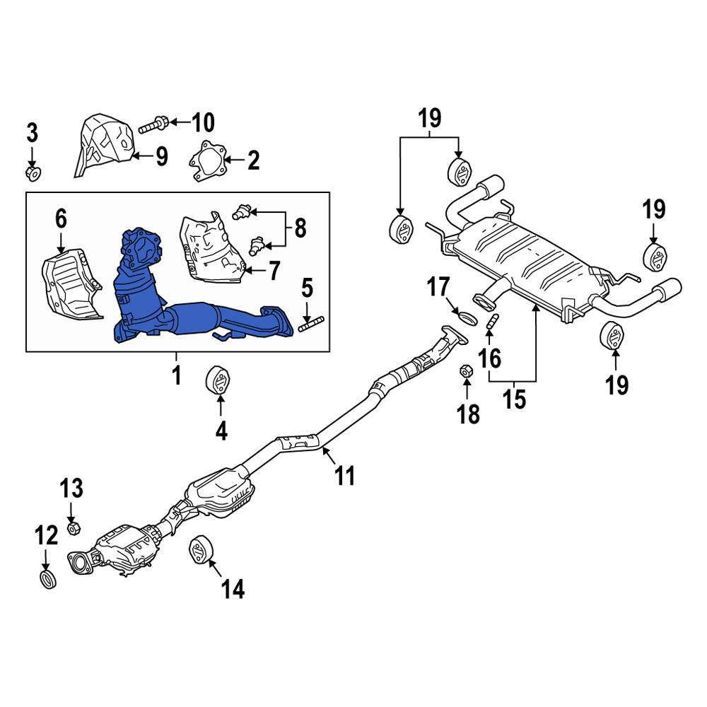 Mazda OE PYJM2050X - Catalytic Converter