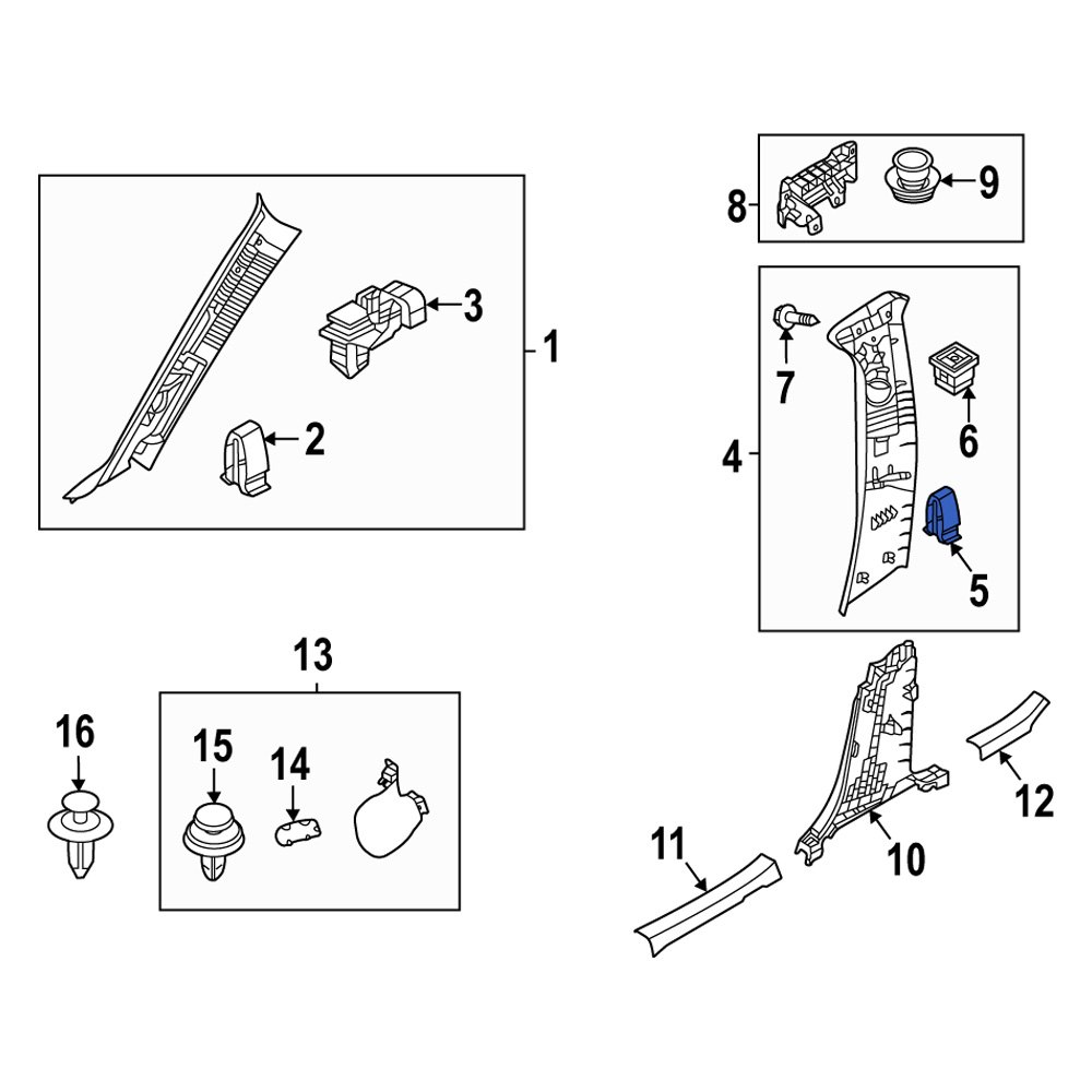 Mazda OE KD4568865 - Headliner Clip