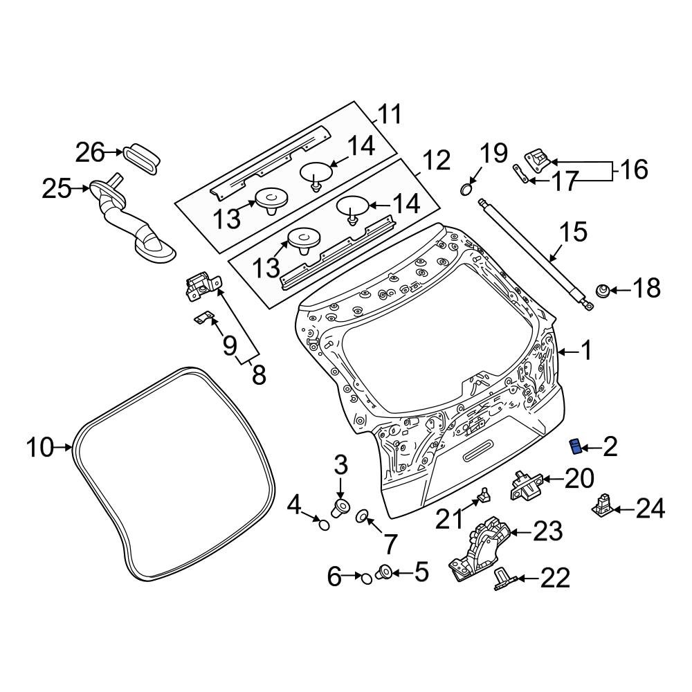 Mazda OE GHP958867 - Rear Liftgate Drain Plug