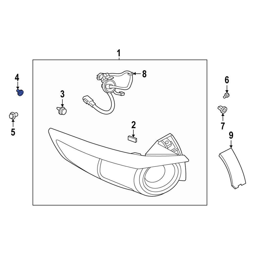 Mazda OE GA7B51146 - Tail Light Grommet