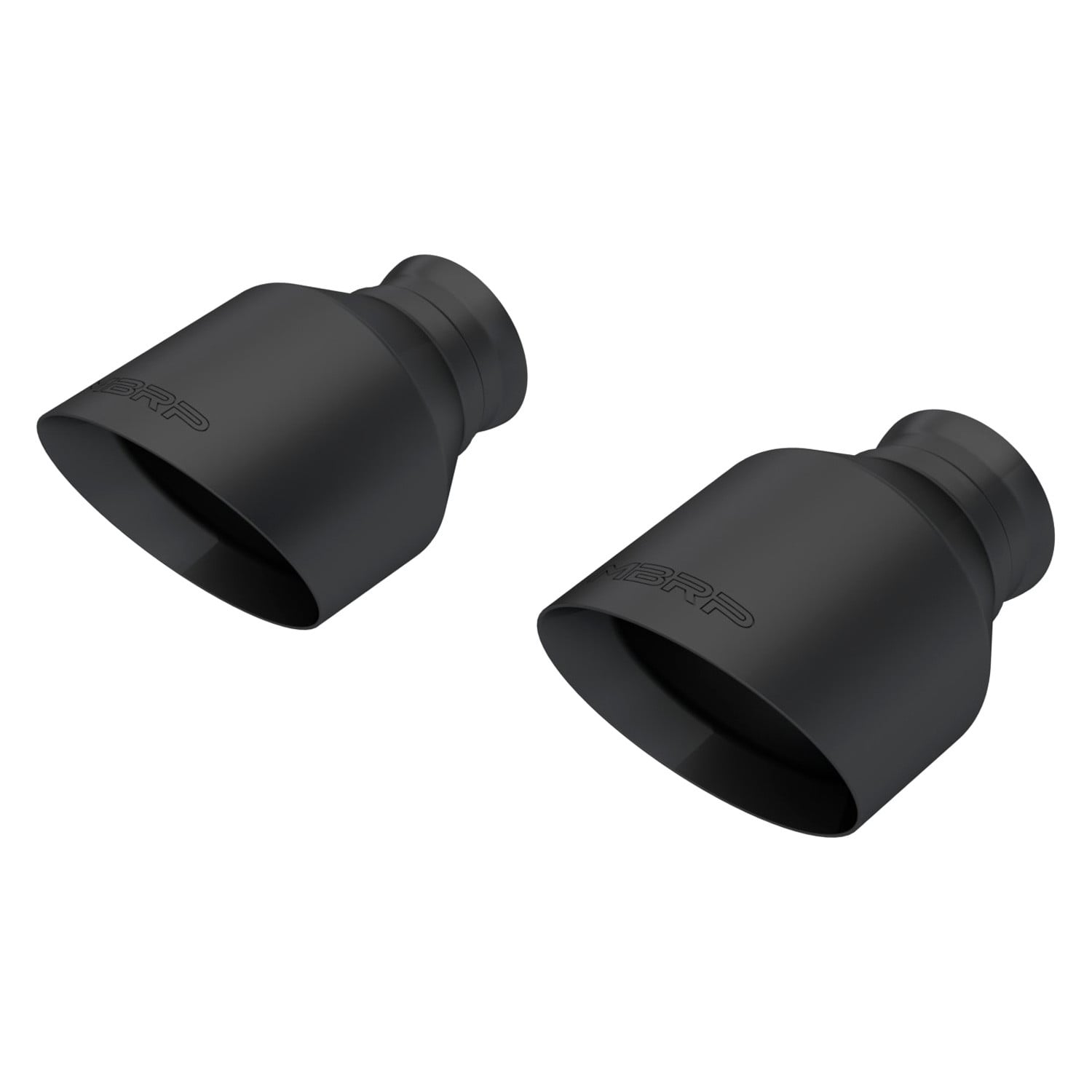 MBRP® T5197BLK - Armor BLK™ 304 SS Round Angle Cut Clamp-On Double-Wall ...