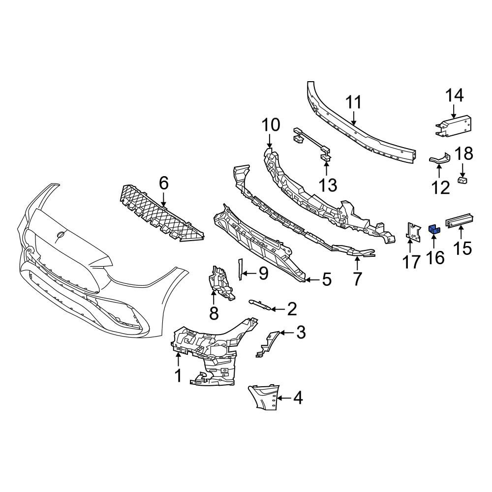 Mercedes-Benz OE 2066201801 - Bumper Impact Absorber Bracket