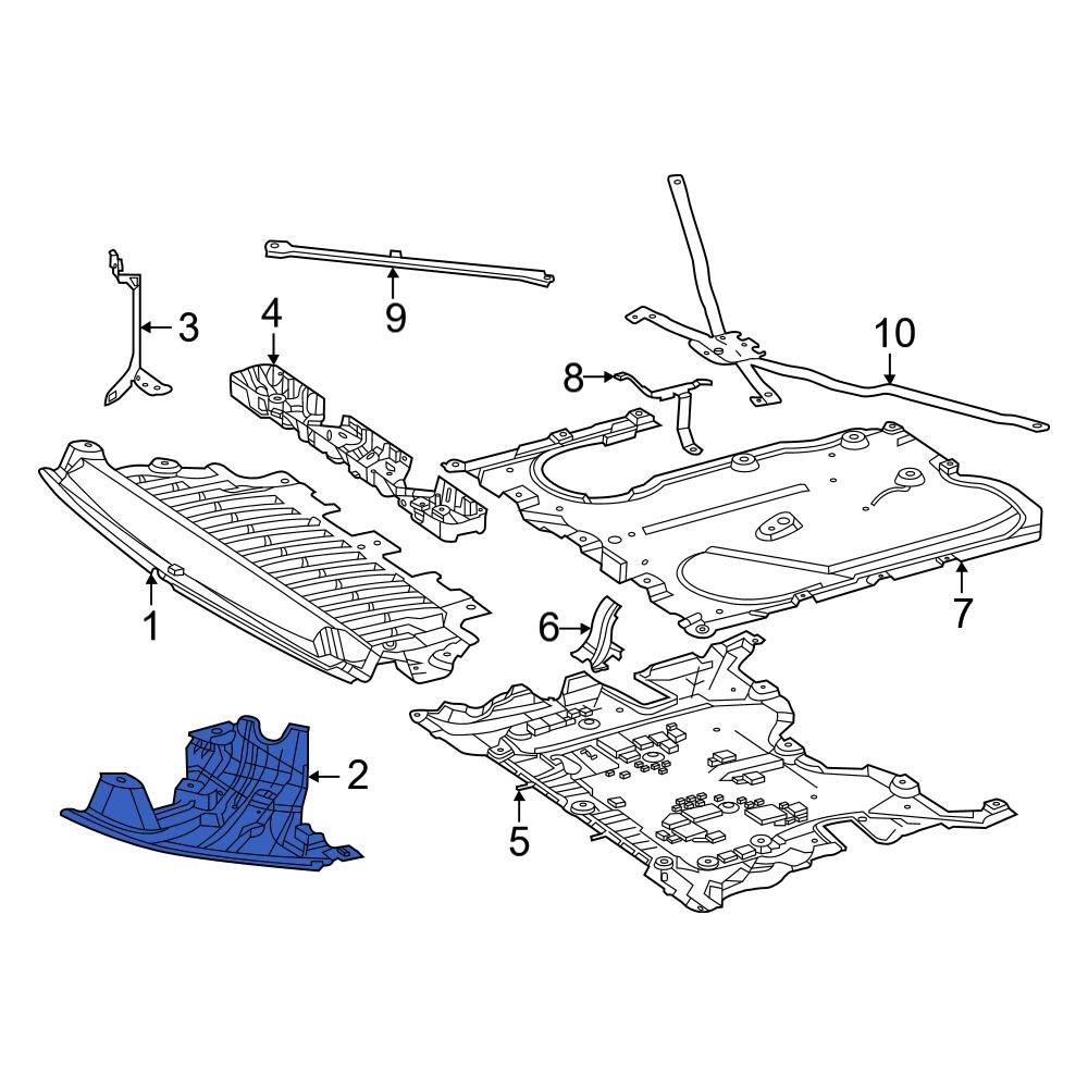 Mercedes-Benz OE 2065202400 - Front Right Radiator Support Splash Shield