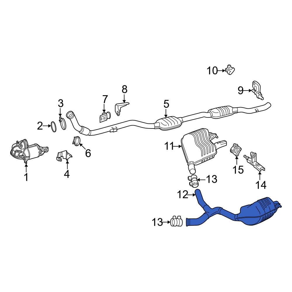 Mercedes-Benz OE 2064906402 - Left Exhaust Muffler