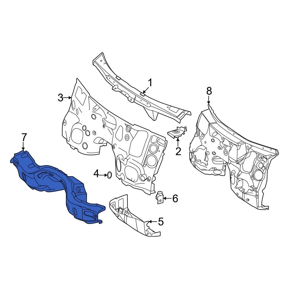 Mercedes-Benz OE 2066204900 - Front Cowl Crossmember